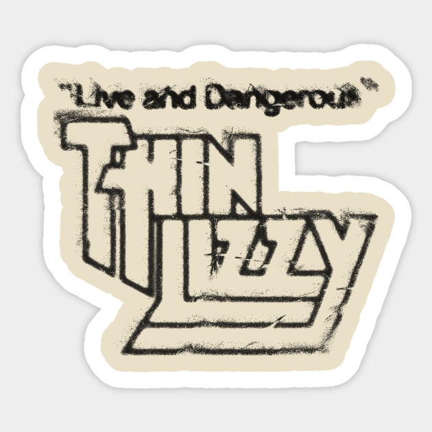 thin lizzy graffiti logo graphic - Thin Lizzy - Sticker | TeePublic