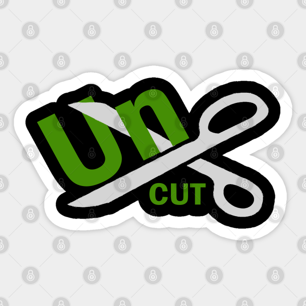 UnCut - Small logo on Black - Uncut - Sticker | TeePublic