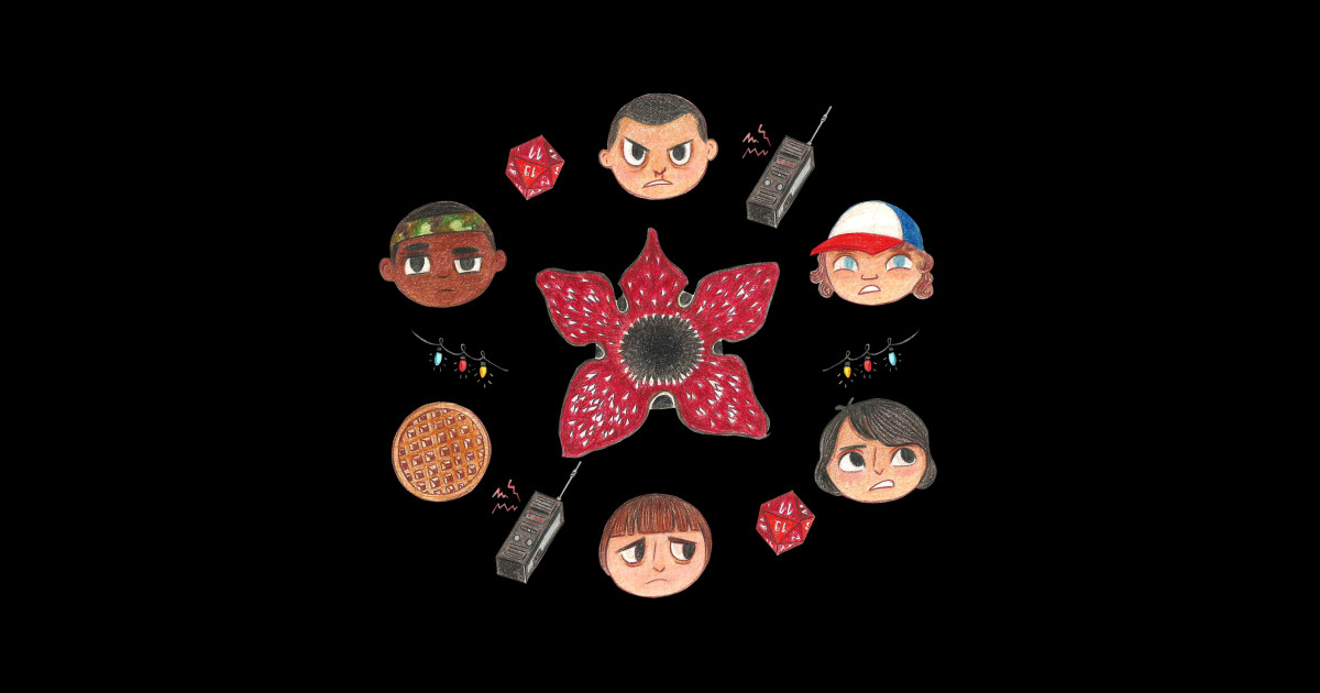 Stranger Things Circle - Stranger Things - Sticker | TeePublic