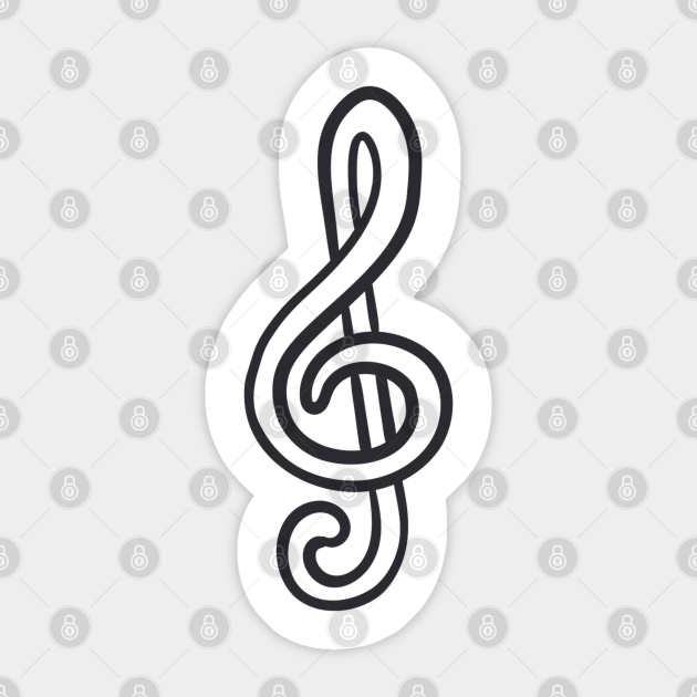 Treble Clef - Treble Clef - Sticker | TeePublic