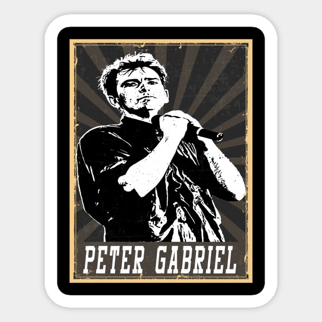 80s Style Peter Gabriel - Peter Gabriel - Sticker | TeePublic