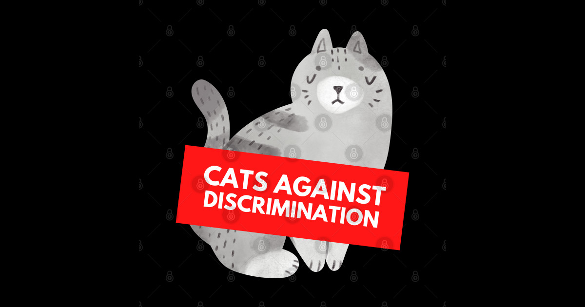 Cats Against Discrimination & Facism (Charcoal) - Cats Against Fascism ...