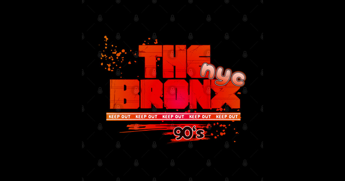 The Bronx Hip Hop Red 'Retro Logo' - 90s Hiphop - Sticker | TeePublic