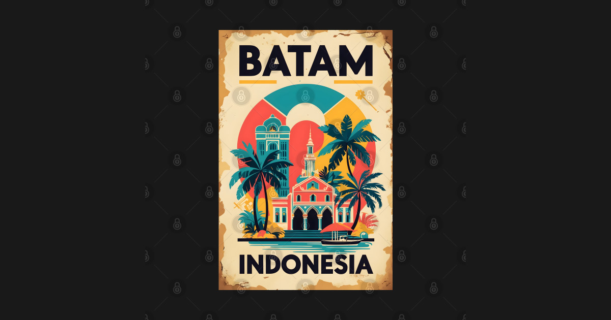 Batam Indonesia Vintage Travel Tourism - Batam Indonesia - T-Shirt ...