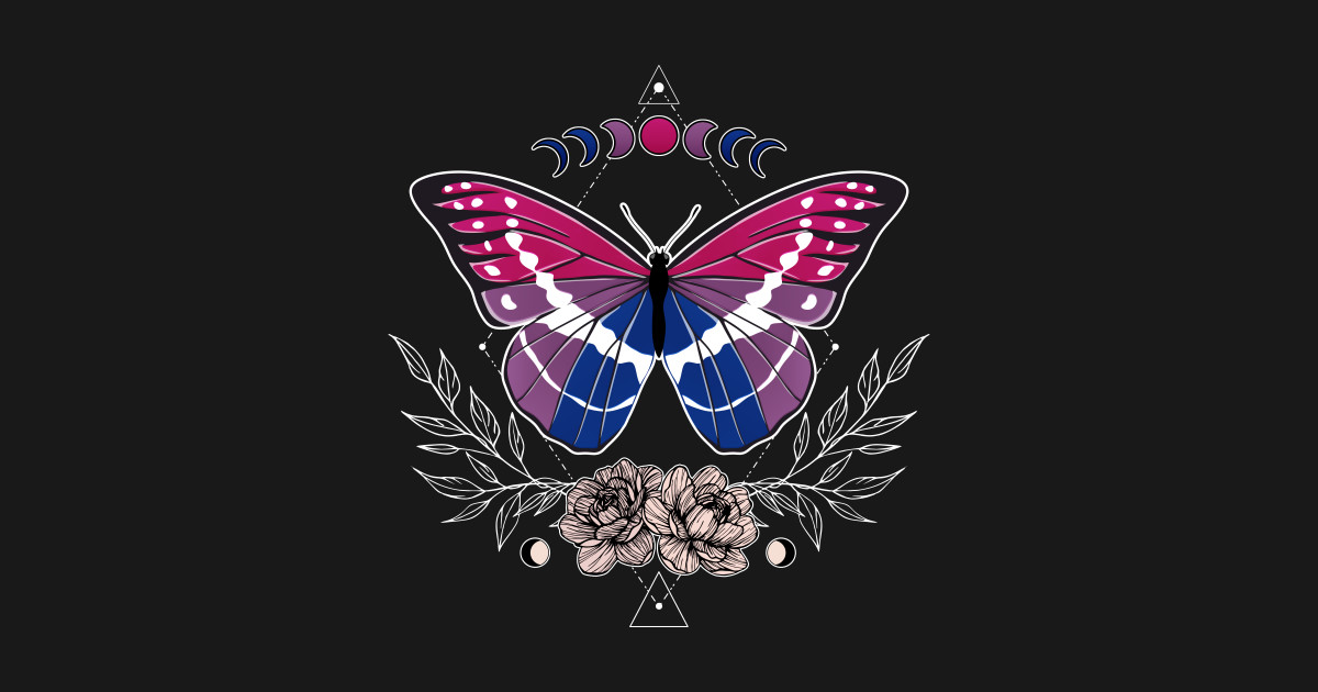 Bisexual Butterfly LGBT Pride Flag - Bisexual - T-Shirt | TeePublic