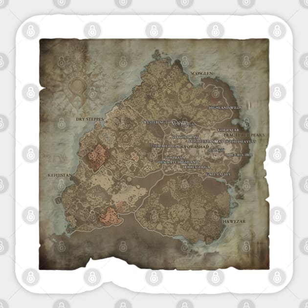 Diablo IV Map - Diablo Iv Map - Sticker | TeePublic