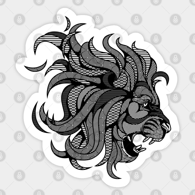 zentangle lion