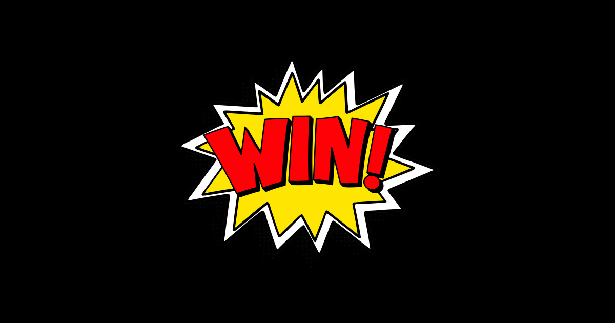 win! Super Hero Cartoon Explosion - Win - Sticker | TeePublic