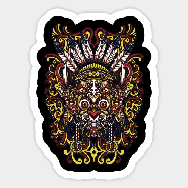 mask dayak - Mask Dayak - Sticker | TeePublic