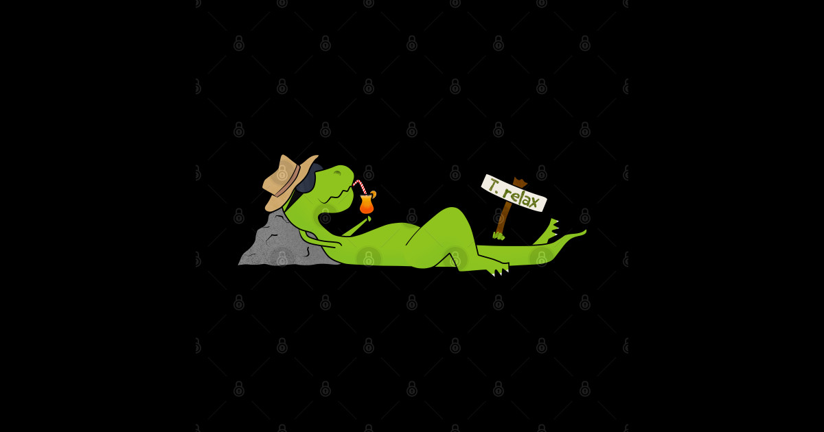 T-relax - T Rex - Sticker | TeePublic