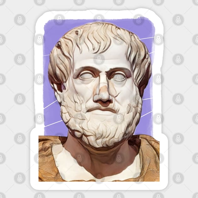 Greek Philosopher Aristotle illustration - Aristotle - Sticker | TeePublic