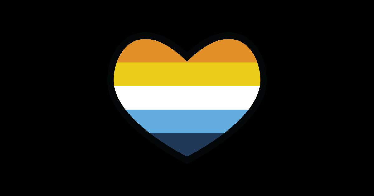 Aroace Flag Heart - Aroace Flag Heart - Sticker | TeePublic