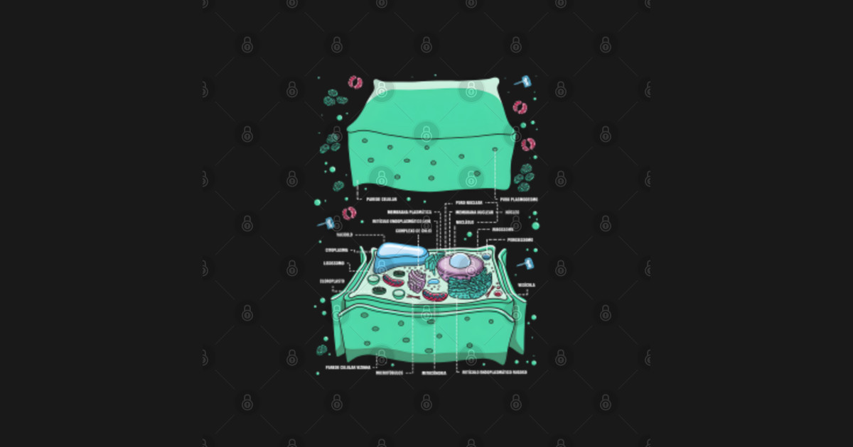 Plant Cell Anatomy – Educational Biology Design - Plant Cell - T-Shirt ...