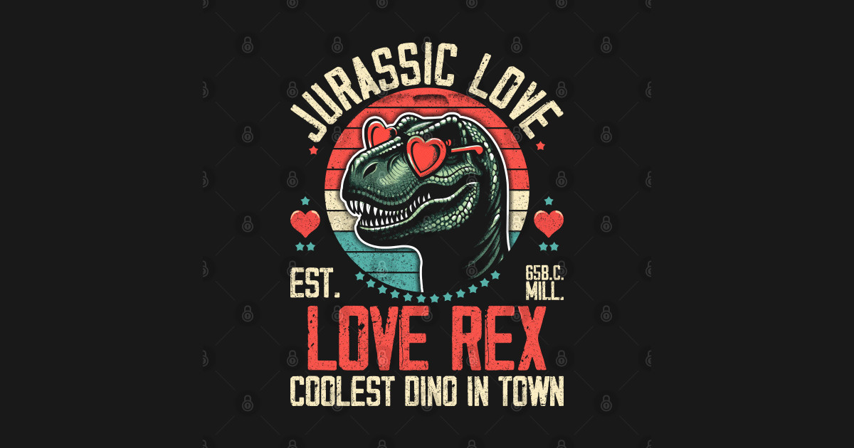 Dinosaur Love T-Rex with Love Rex - T Rex Parody - T-Shirt | TeePublic