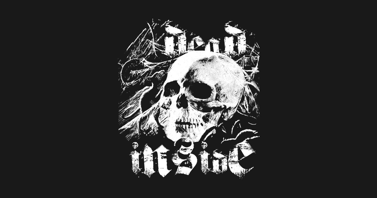 Blackcraft Skull Dead Inside: Metal Goth Darkness - Dead - T-Shirt ...