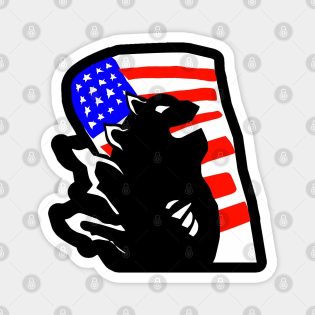 Godzilla flag - Godzilla - Magnet | TeePublic