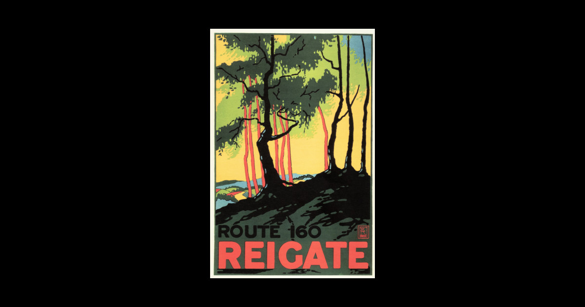ENGLAND REIGATE Route 160 Surrey Art Deco Vintage Railway - Antique ...