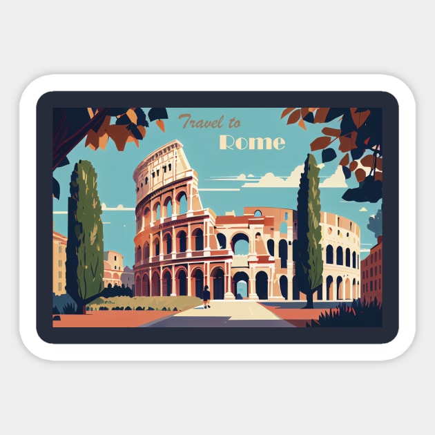 Coliseum, Rome, Italy - Rome - Sticker | TeePublic