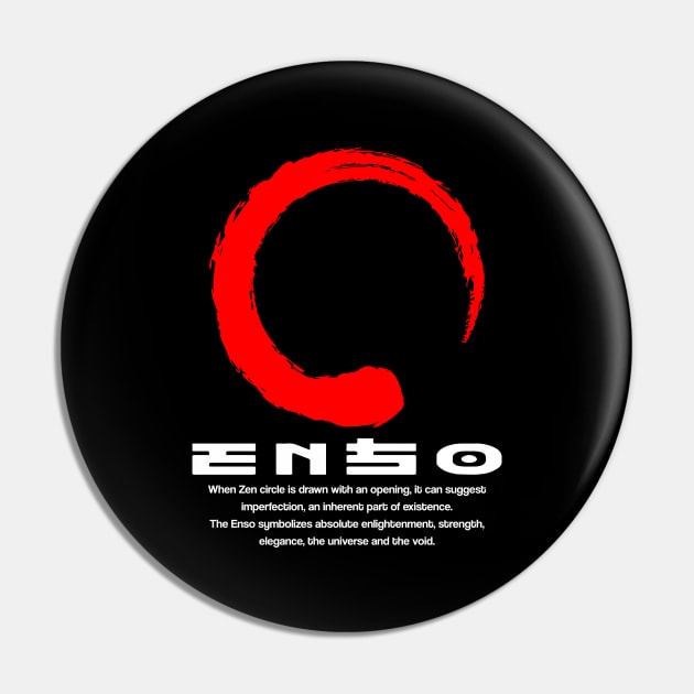Enso meaning Japanese kanji words character symbol 178 - Enso - Pin | TeePublic