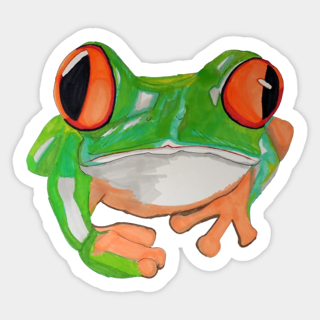 Green Tree Frog - Frog - Sticker | TeePublic