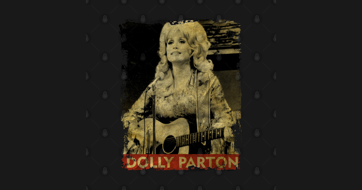 TEXTURE ART-Dolly Parton - RETRO STYLE 2 - Texture Art - T-Shirt ...