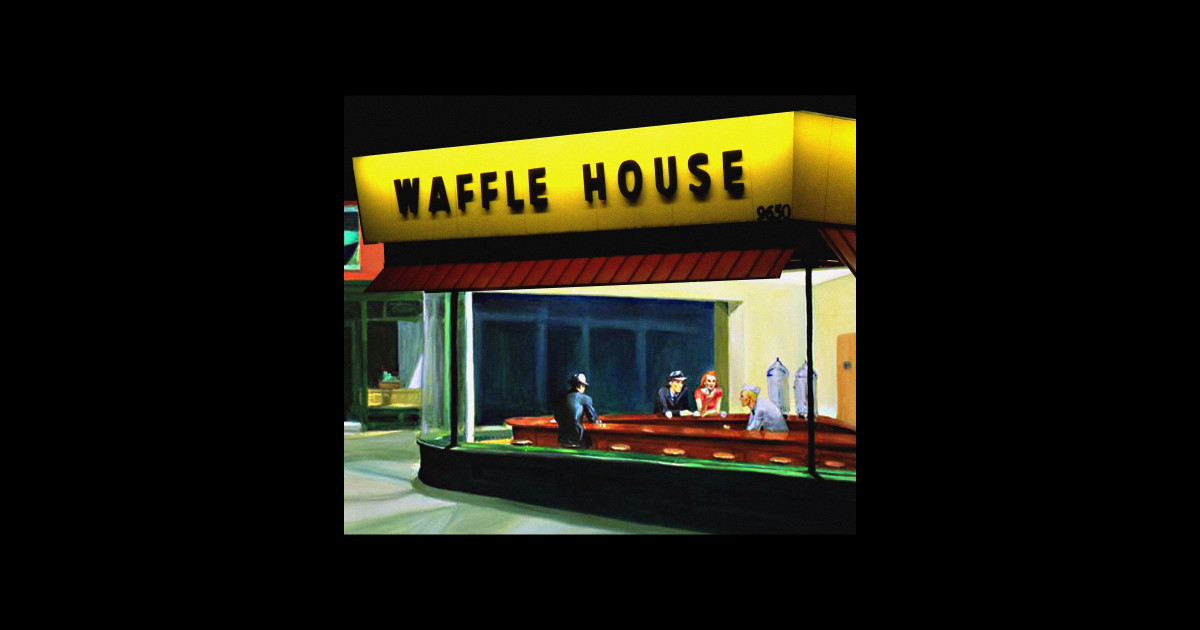 Waffle House Nighthawks - Waffle House Nighthawks - Sticker | TeePublic