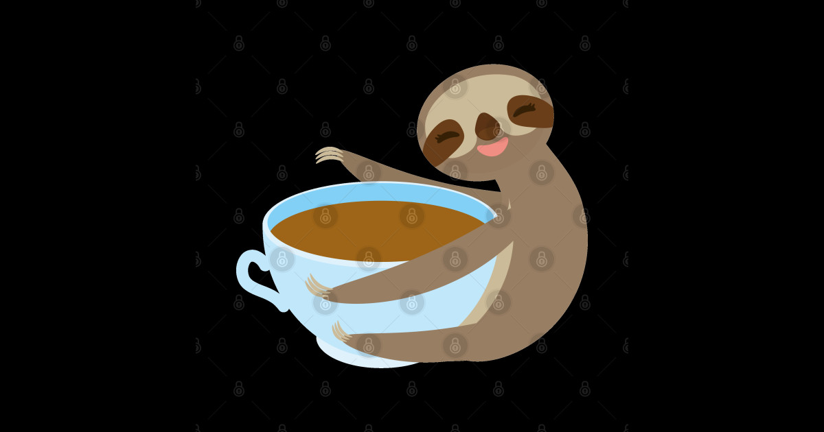sloth, sloffee, coffee cup - Cup Of Coffee - Posters and Art Prints ...