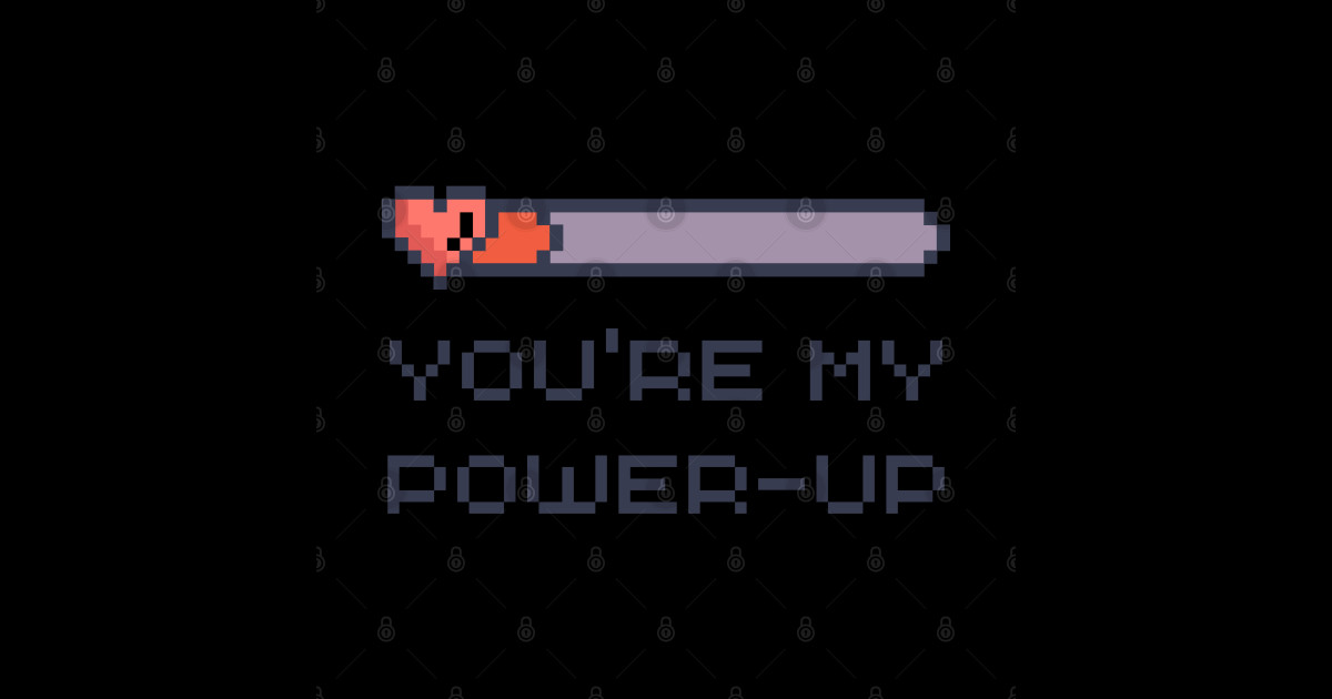 You're My Power-Up Pixelated Heart Retro - Pixelated Heart - Posters ...