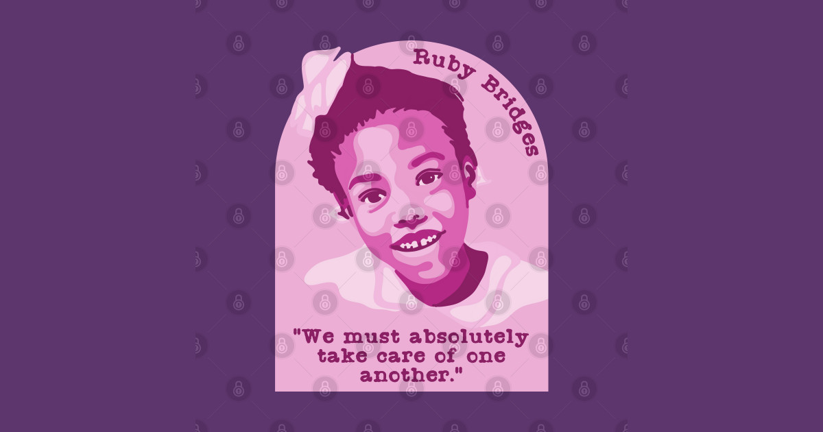 Ruby Bridges Portrait and Quote - Ruby Bridges - Long Sleeve T-Shirt ...