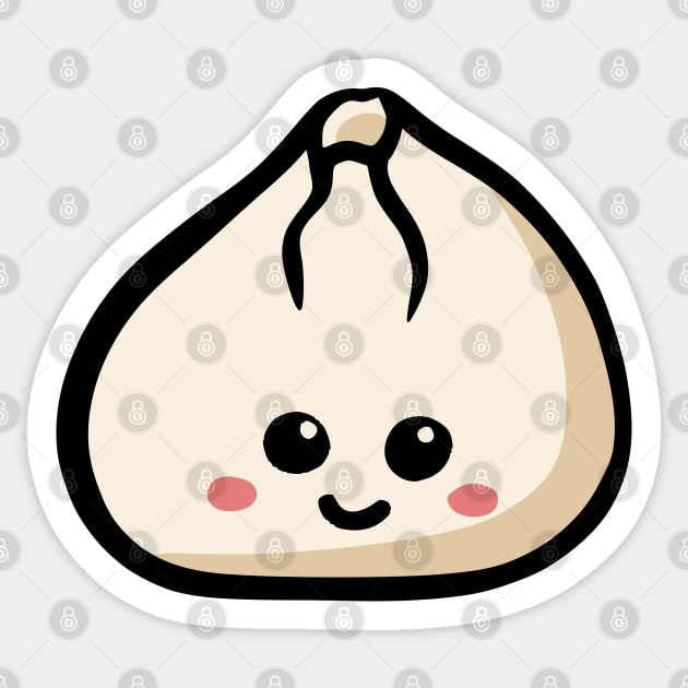 Happy Bao Kawaii Dumpling - Dumplings - Sticker | TeePublic