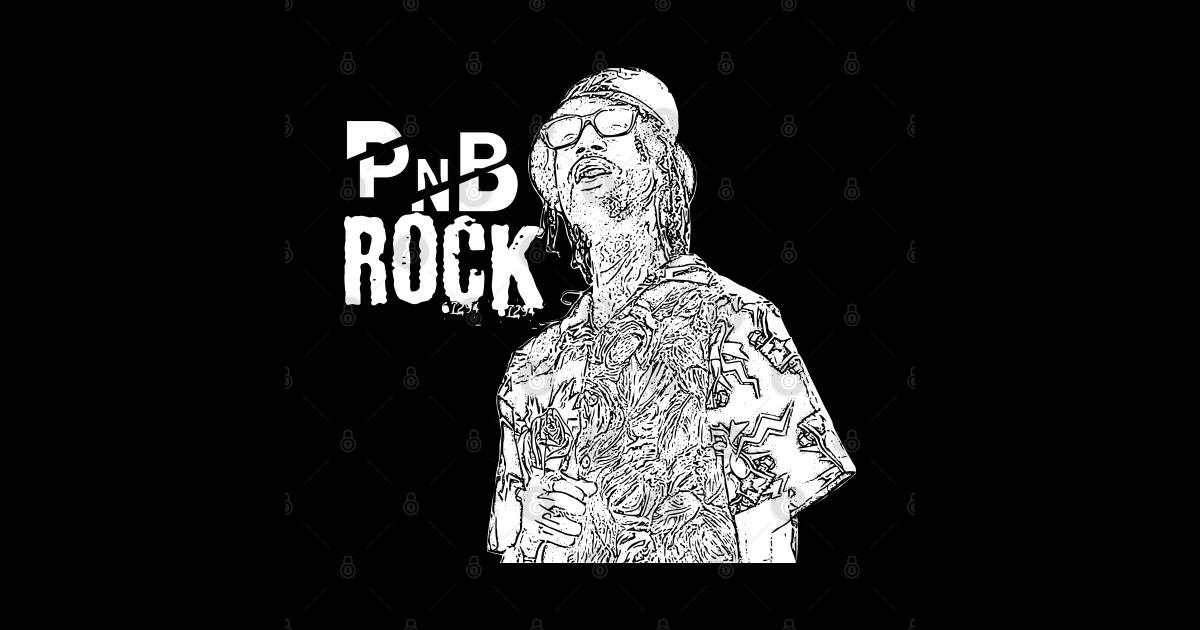 PnB Rock // white retro - Hip Hop - Posters and Art Prints | TeePublic