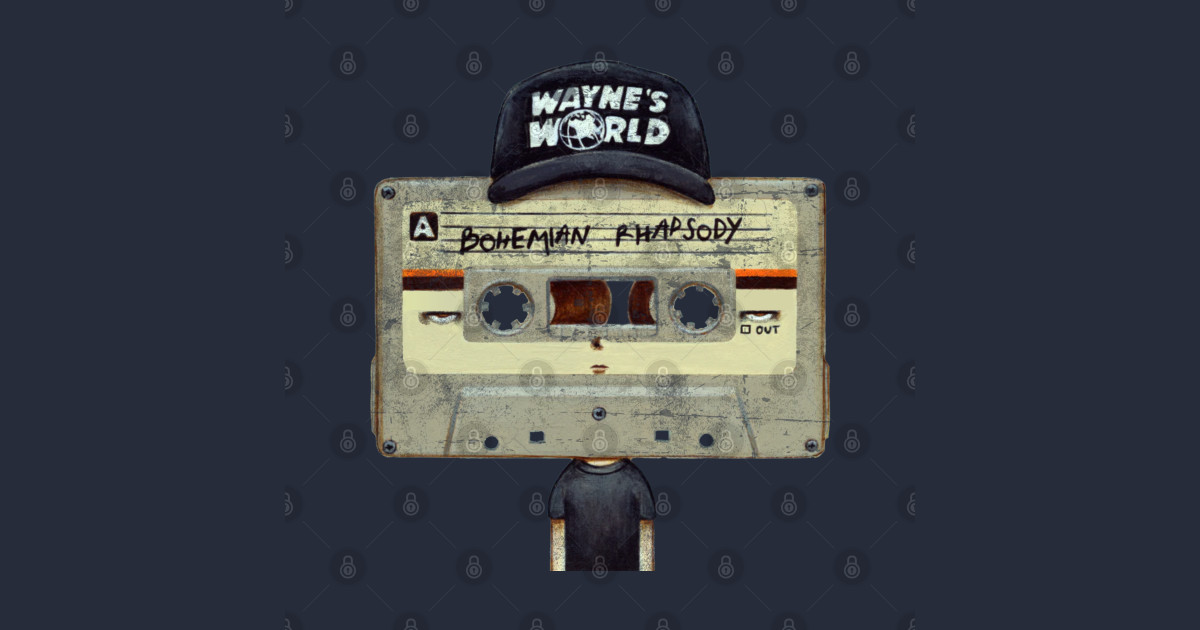 Bohemian Rhapsody Cassette Head || 90s Movie Retro Music Art (Wayne's ...
