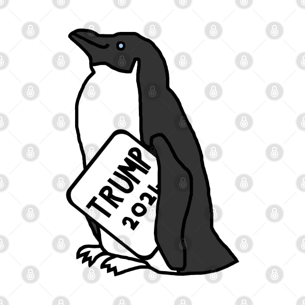 Cute Penguin and Trump 2024 Sign - Political - T-Shirt | TeePublic