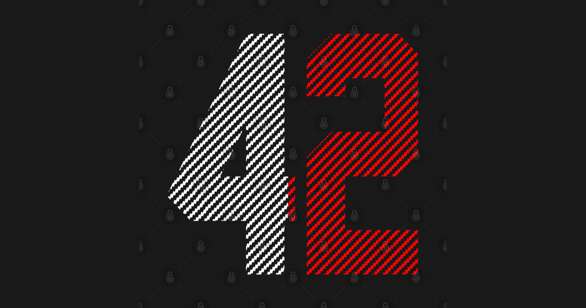 Iconic Number 42 Lucky Number -Sports Jersey Style |Forty Two|42nd ...