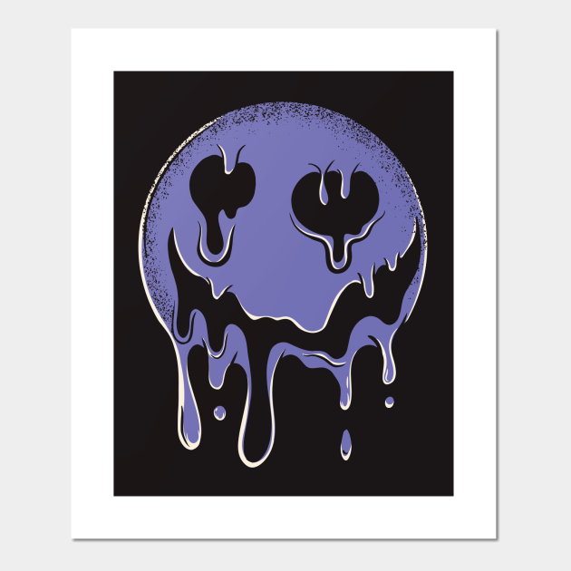 Droopy Smiley Face // Trippy Smile - Smiley Face - Posters and Art ...