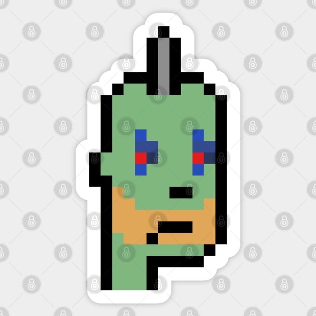 Nft Zombie CryptoPunk - Nft Art - Sticker | TeePublic