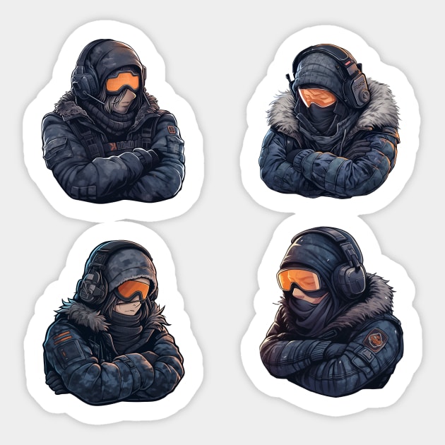 Army soliders in cold weather - Cold - Sticker | TeePublic