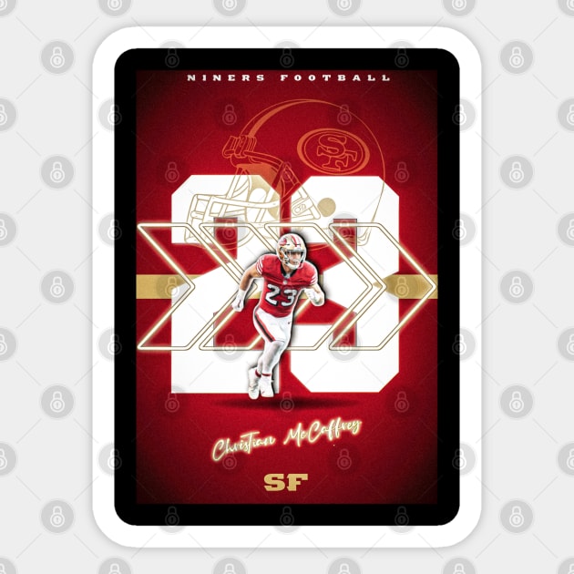 Christian McCaffrey 23 - 49ers - Sticker | TeePublic
