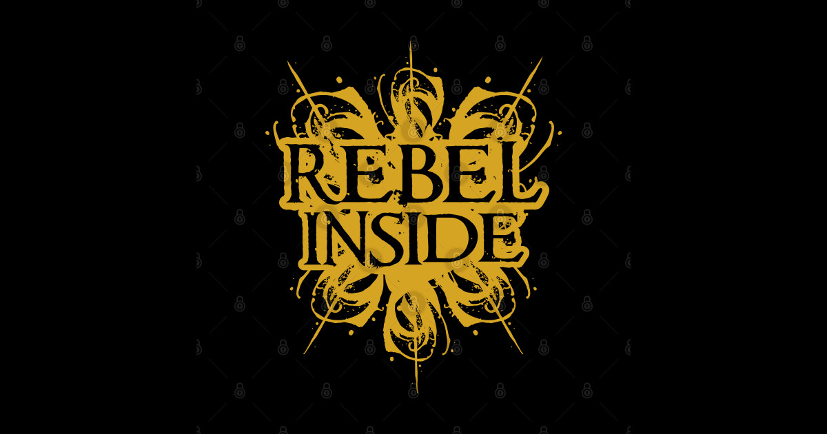 Rebel Inside Dirty Negative Calligraphy Pattern - Calligraphy Art ...