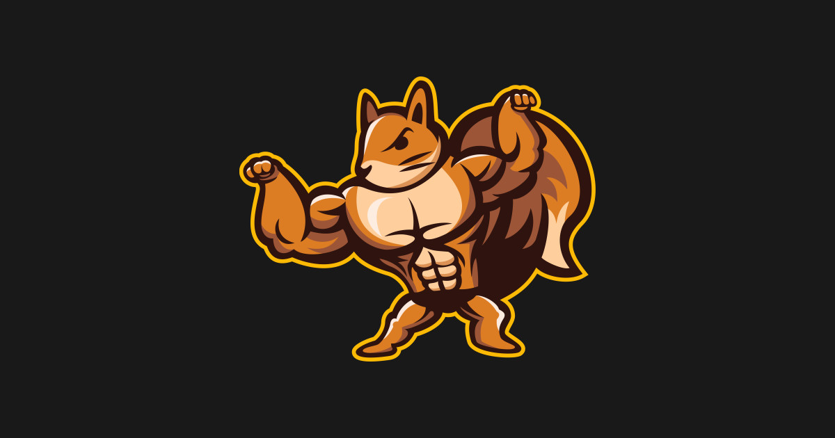 Buff Squirrel - Squirrel - T-Shirt | TeePublic