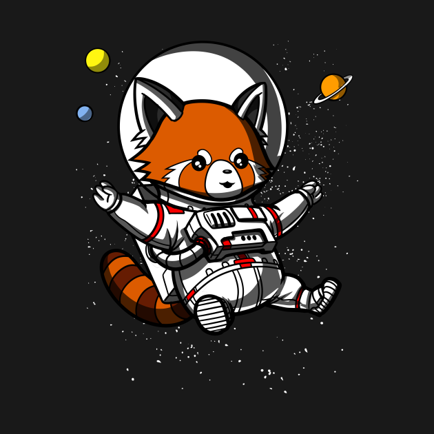Red Panda Space Astronaut - Red Panda Space - T-Shirt | TeePublic