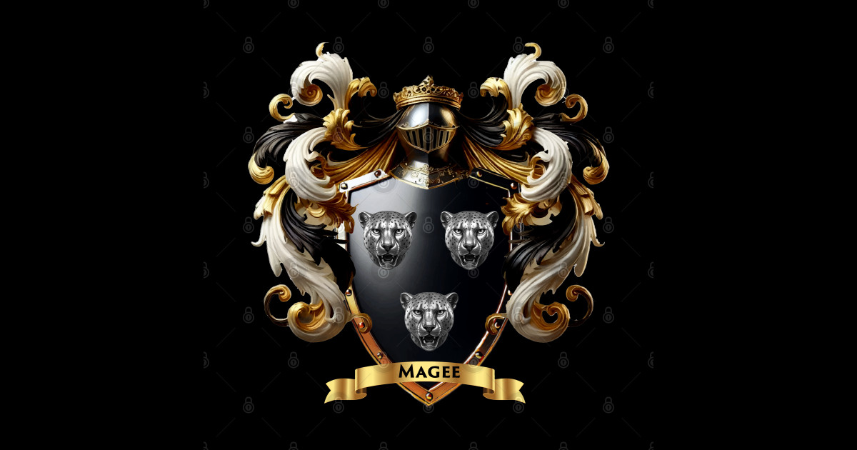 Magee Family Crest – Irish Coat of Arms with Leopard Symbolism - Magee ...