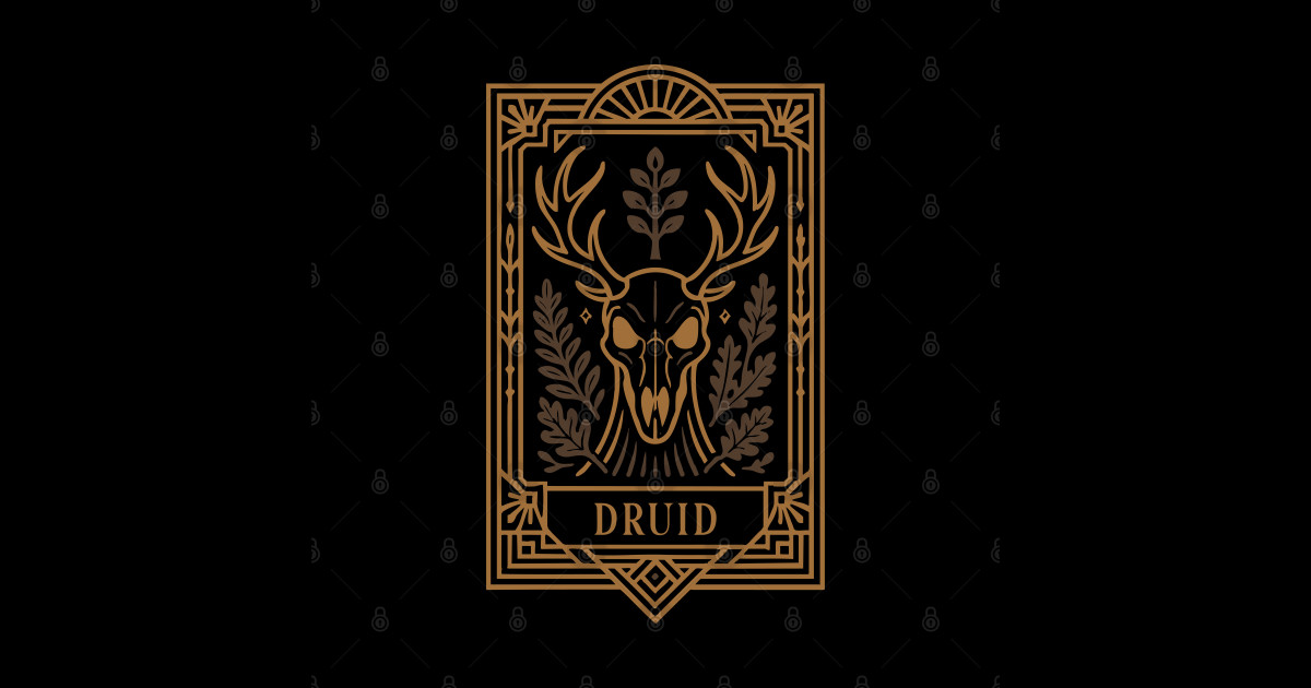 Druid Emblem Tabletop TTRPG Character Classes - Druid - Posters and Art ...