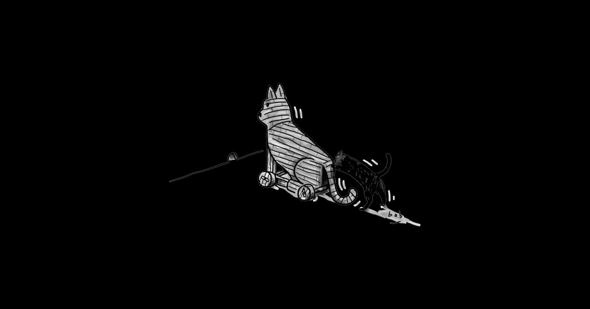 Mouse Trojan Cat - Trojan Horse - Sticker | TeePublic