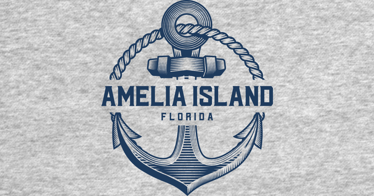 Amelia Island Florida Vintage Navy - Amelia Island Florida - T-Shirt ...