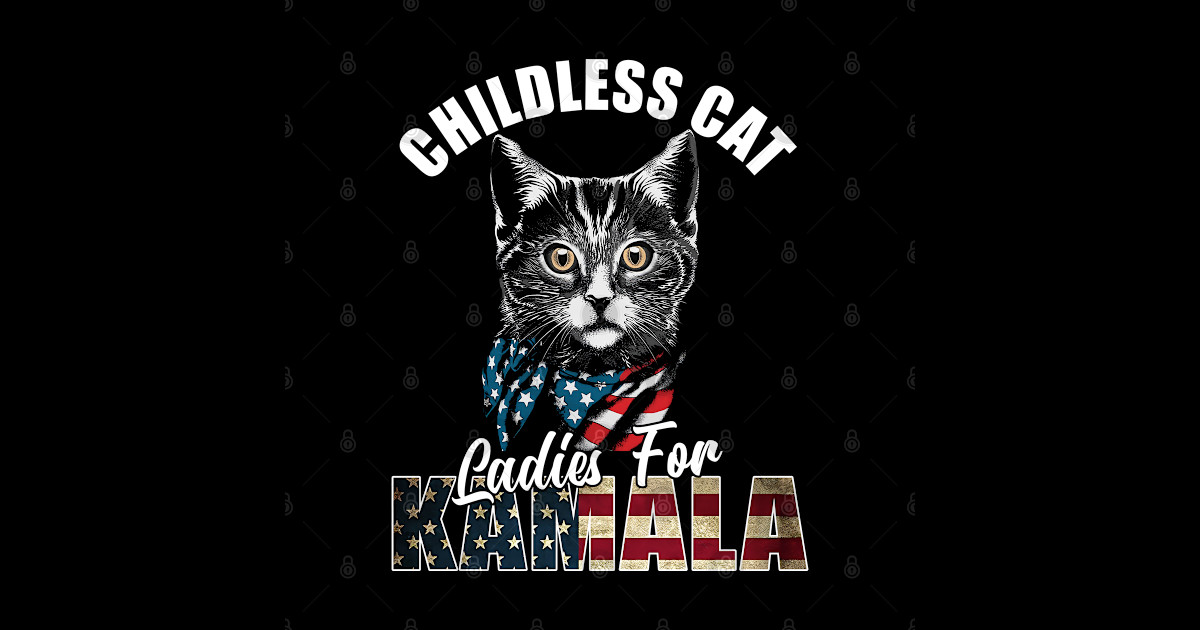 Funny Childless Cat Lady Voting for Kamala-Harris for Presid ...