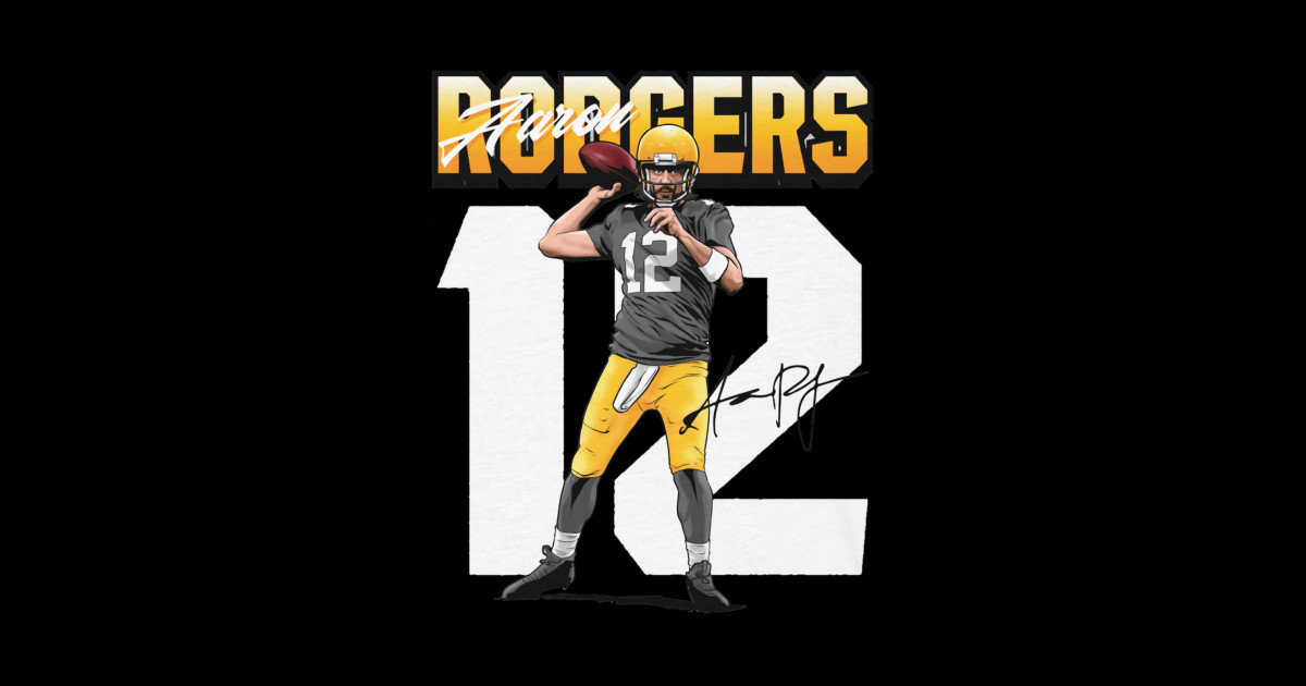 aaron rodgers name number - Football Player - Magnet | TeePublic