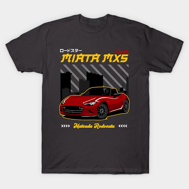 Miata MX5 Roadster Red Candy - Miata Mx5 - T-Shirt | TeePublic