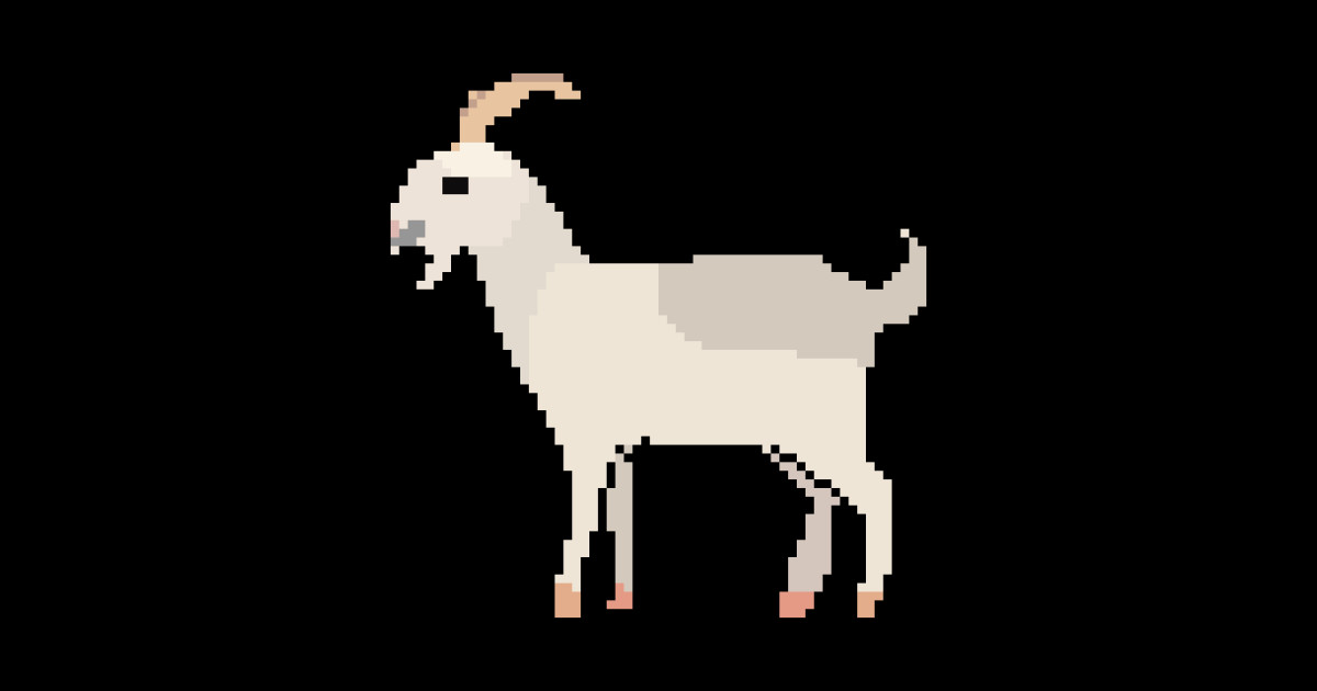Pixel Palette Goat - Pixel - Sticker | TeePublic