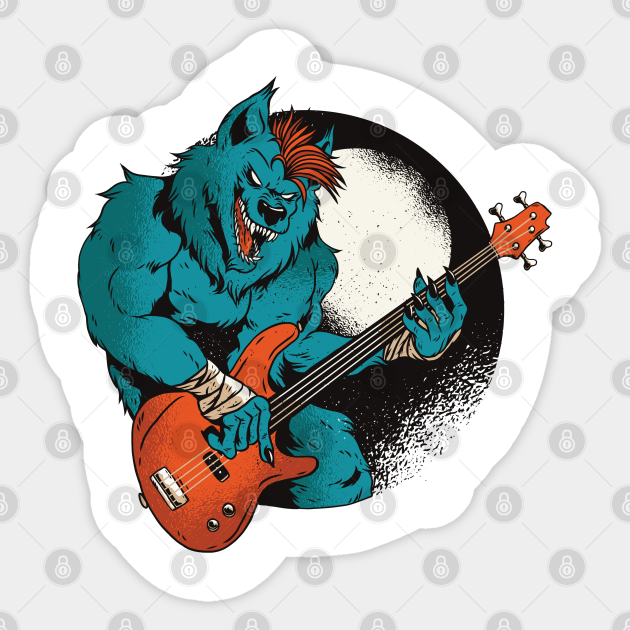 Werewolf Guitar - Werewolf Guitar - Sticker | TeePublic